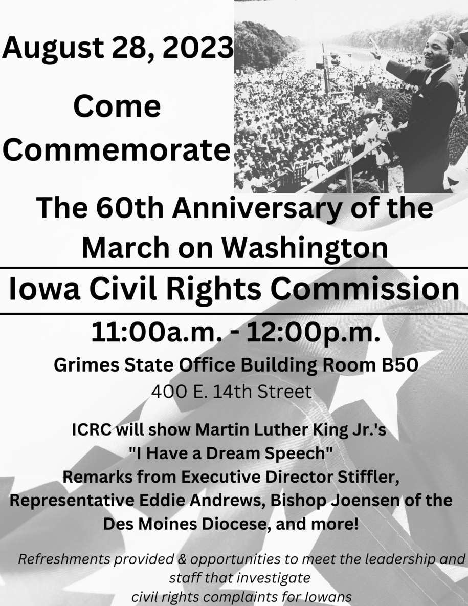 60th Anniversary of the March on Washington | Iowa Office of Civil Rights